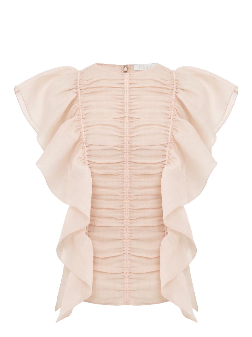 CHLOÉ Chloé Ruffled Ruched Top